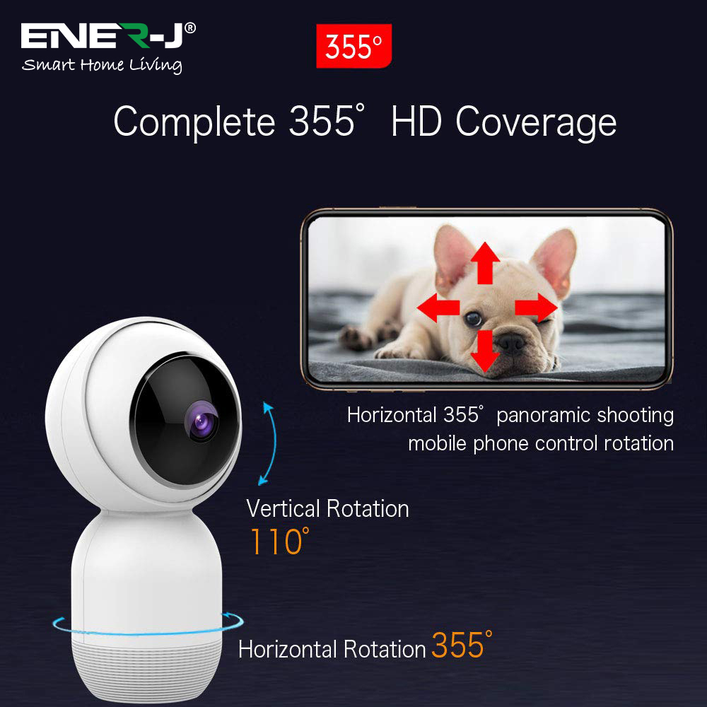 Ener-J Smart WiFi Indoor Camera with Motion Tracker – Home Secure Store