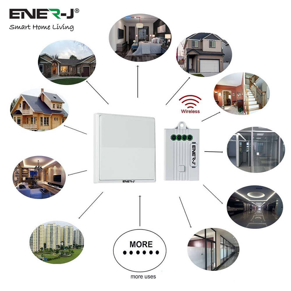 Ener-J Wireless Kinetic Non Dimmable Switch – Home Secure Store